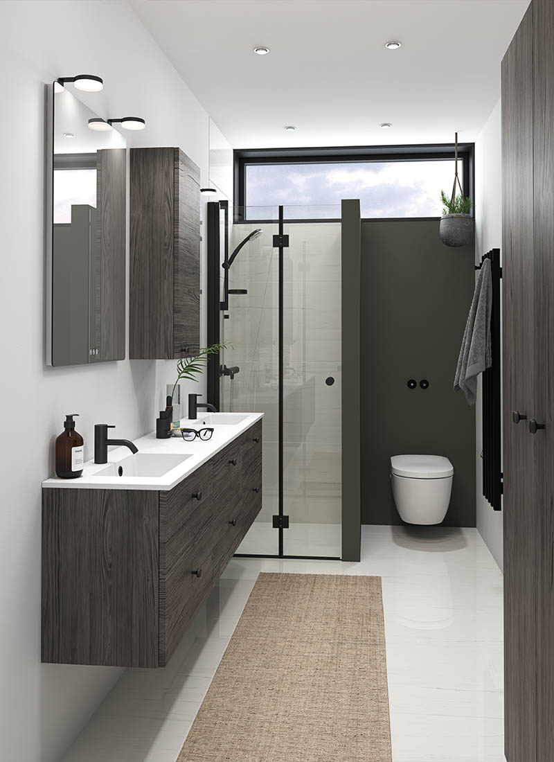 Inzo baderomsmøbler fra Dansani med kreative muligheter